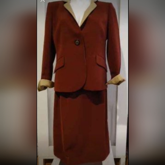 Kasper | Dresses | Kasper Rose Colored Dress Jacket With Tan Lining And ...